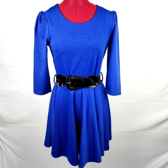 Young Threads | Dresses | Young Threads Cobalt Blue Knee Length 34 ...